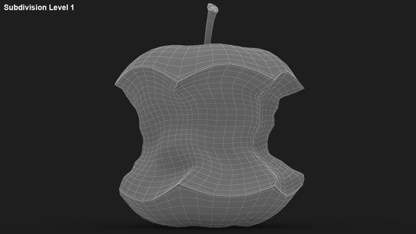 3D realistic bitten apple model - TurboSquid 1492529