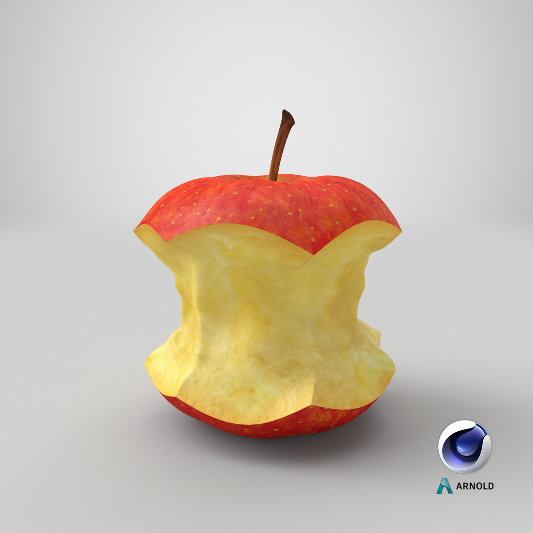 3D realistic bitten apple model - TurboSquid 1492529