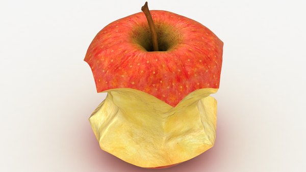 3D realistic bitten apple model - TurboSquid 1492529