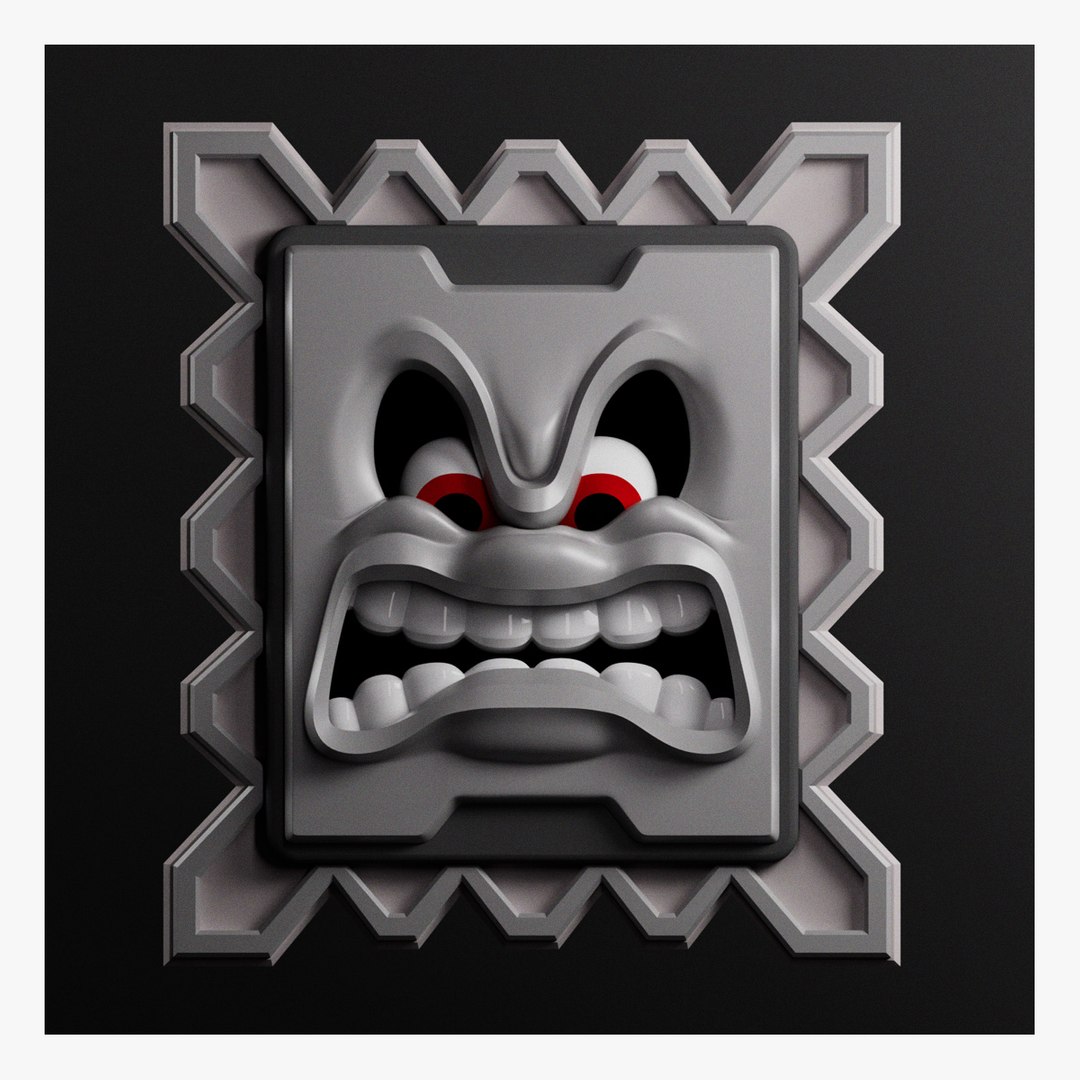 3D model Super Mario Thwomp - TurboSquid 2114244