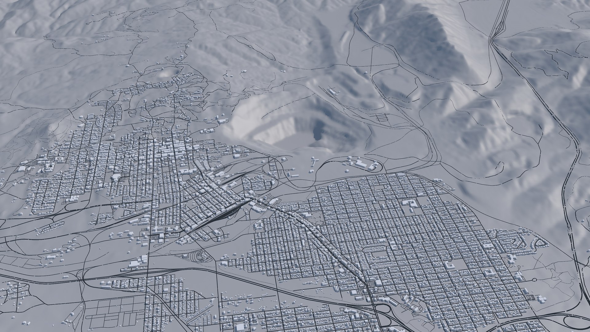 Opencast Mine Silver Bow Creek - Butte Montana USA 3D Model ...