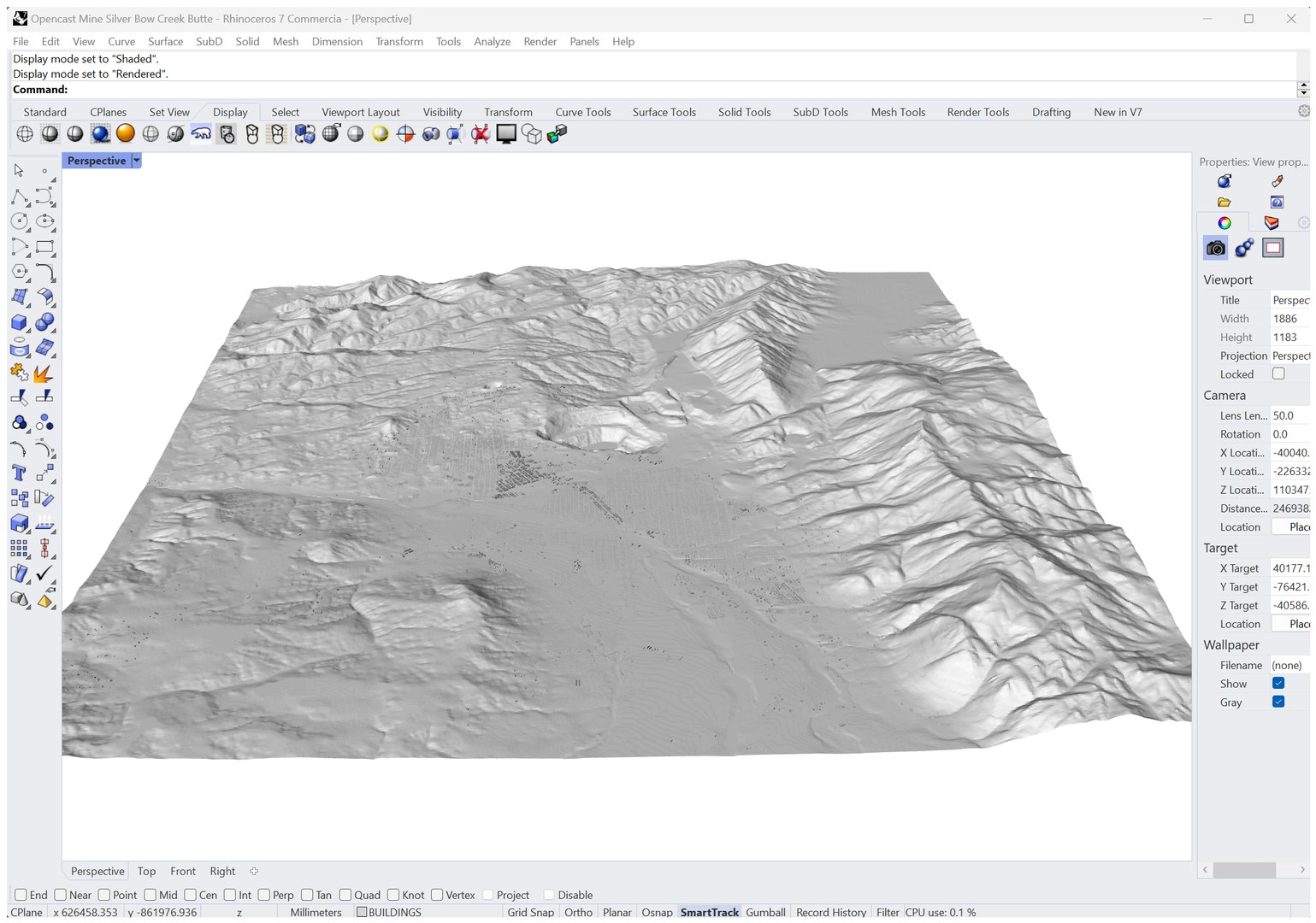 Opencast Mine Silver Bow Creek - Butte Montana USA 3D Model ...