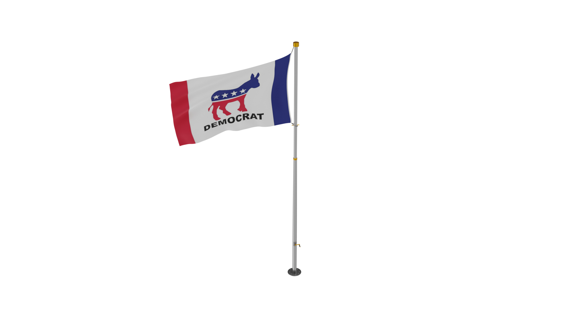 Pole Flag Democratic Party USA 3D - TurboSquid 2210579