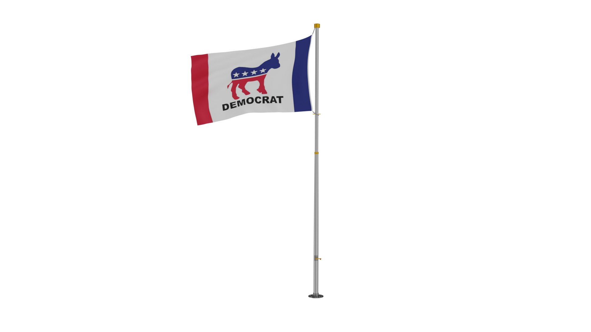 Pole Flag Democratic Party USA 3D - TurboSquid 2210579
