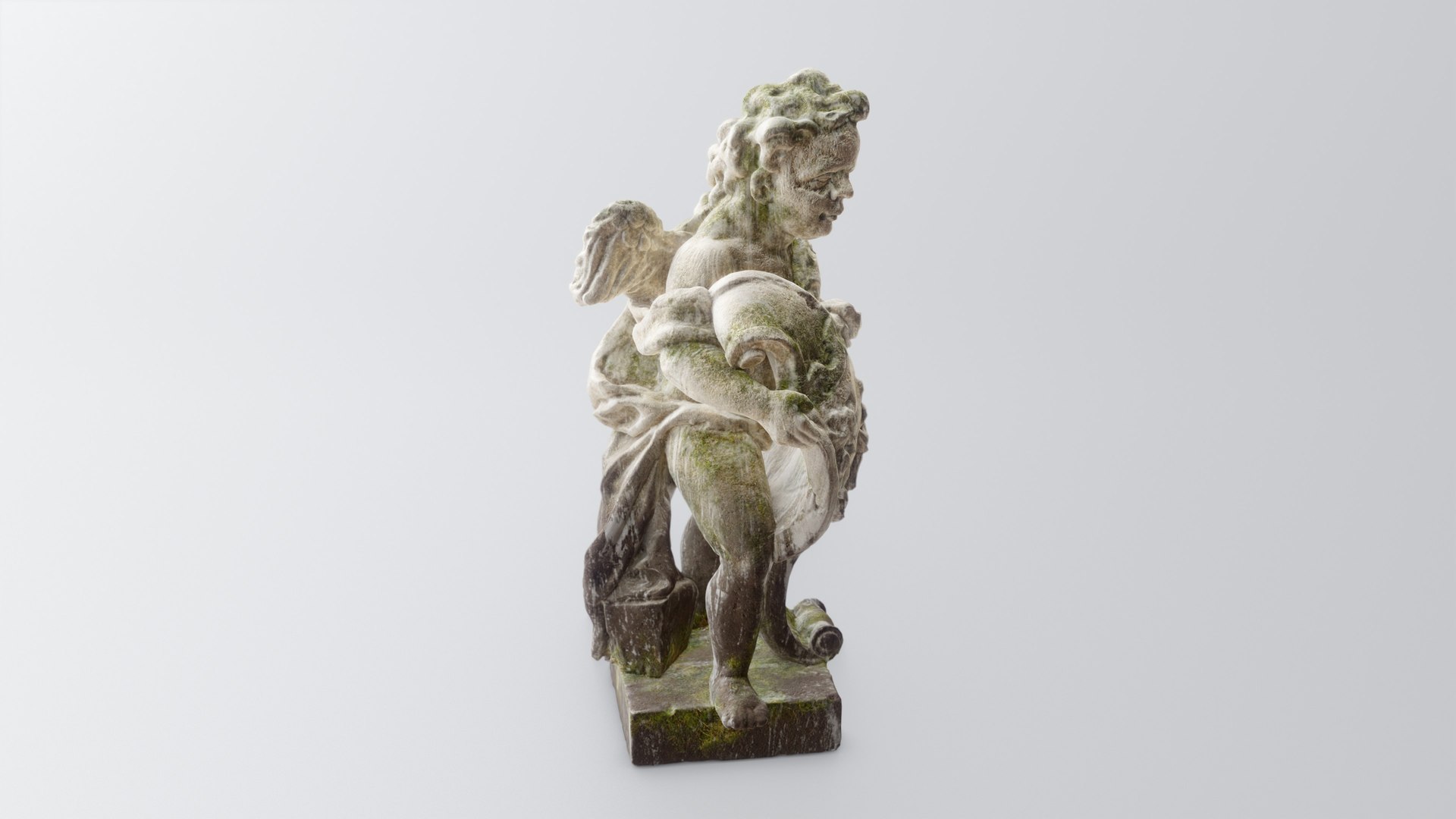 3D Two Baroque Statues Of Angelics - TurboSquid 2135628