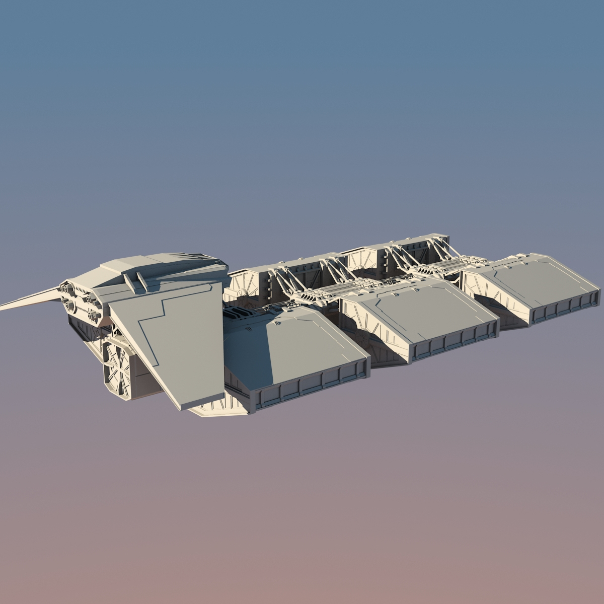spaceship space 3d model