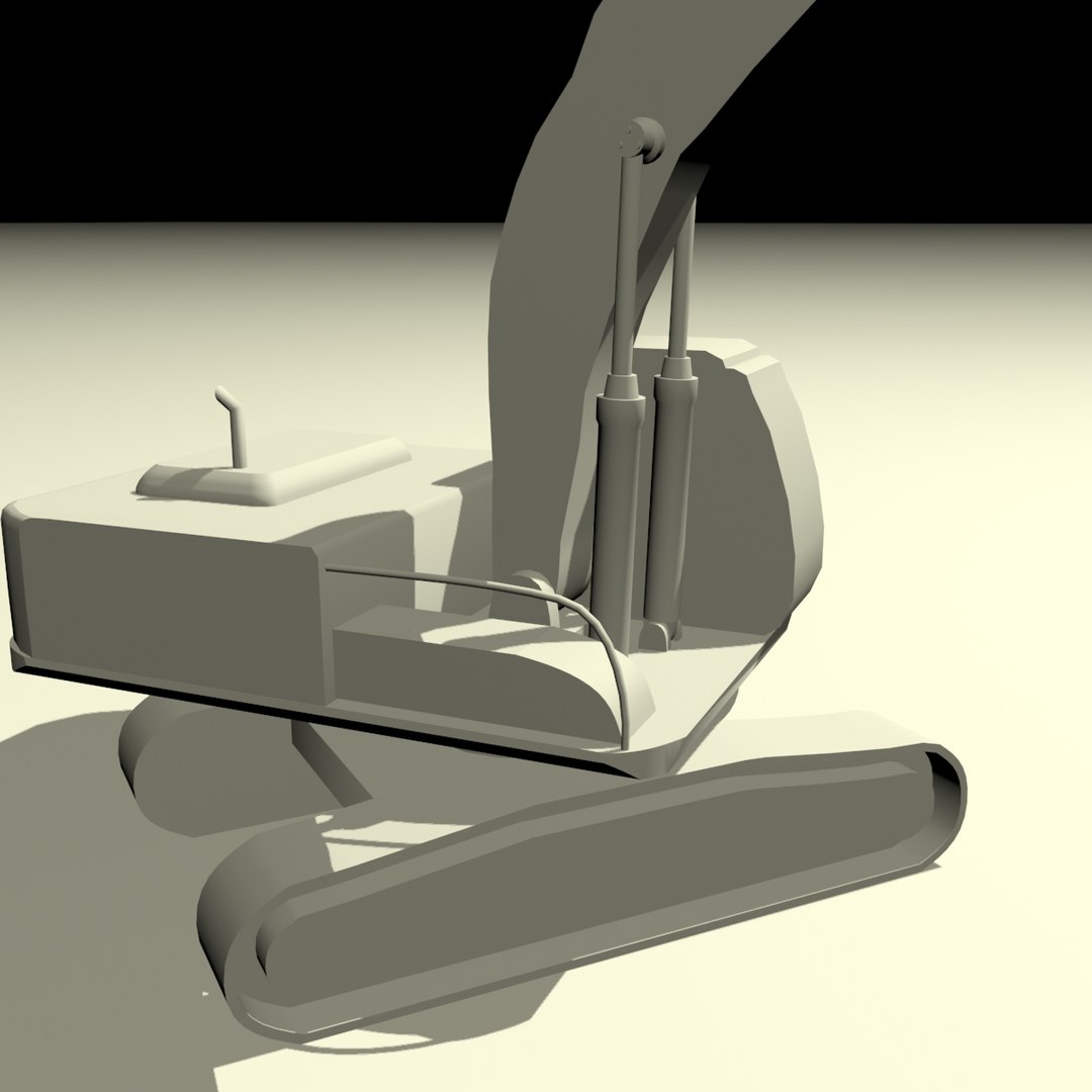 3d Excavator Animation Model