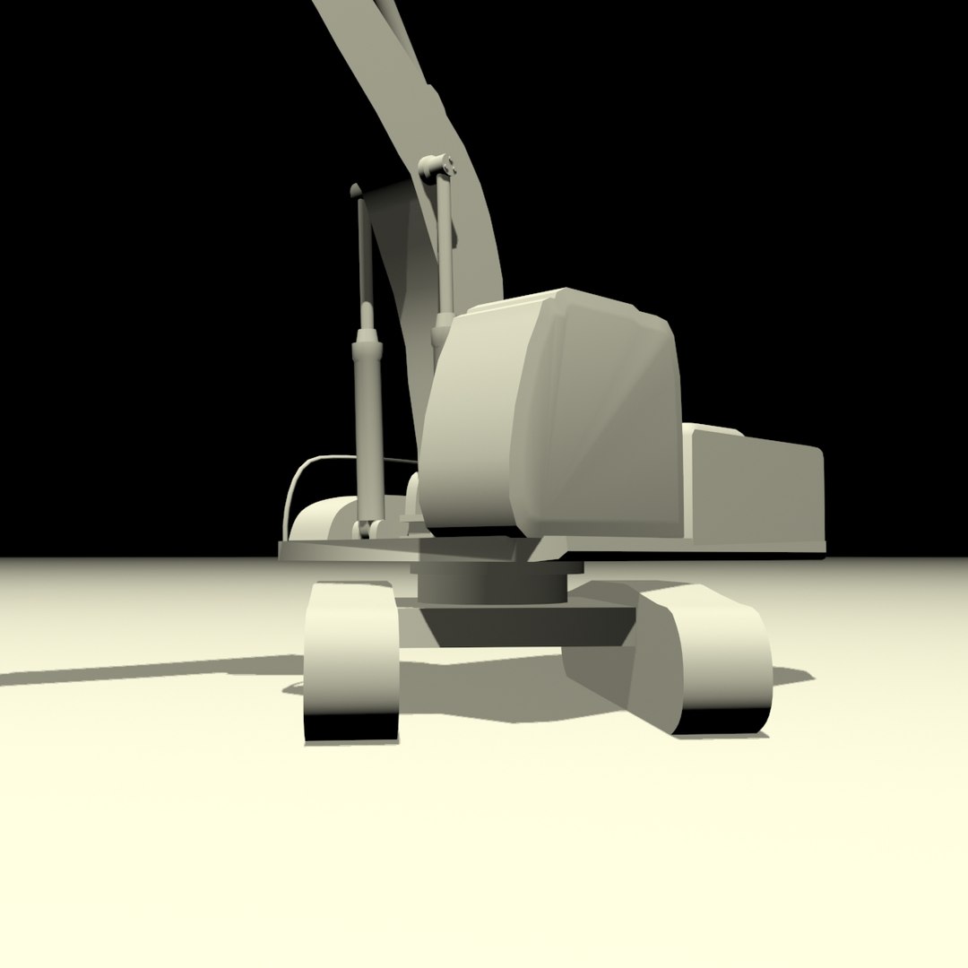 3d Excavator Animation Model