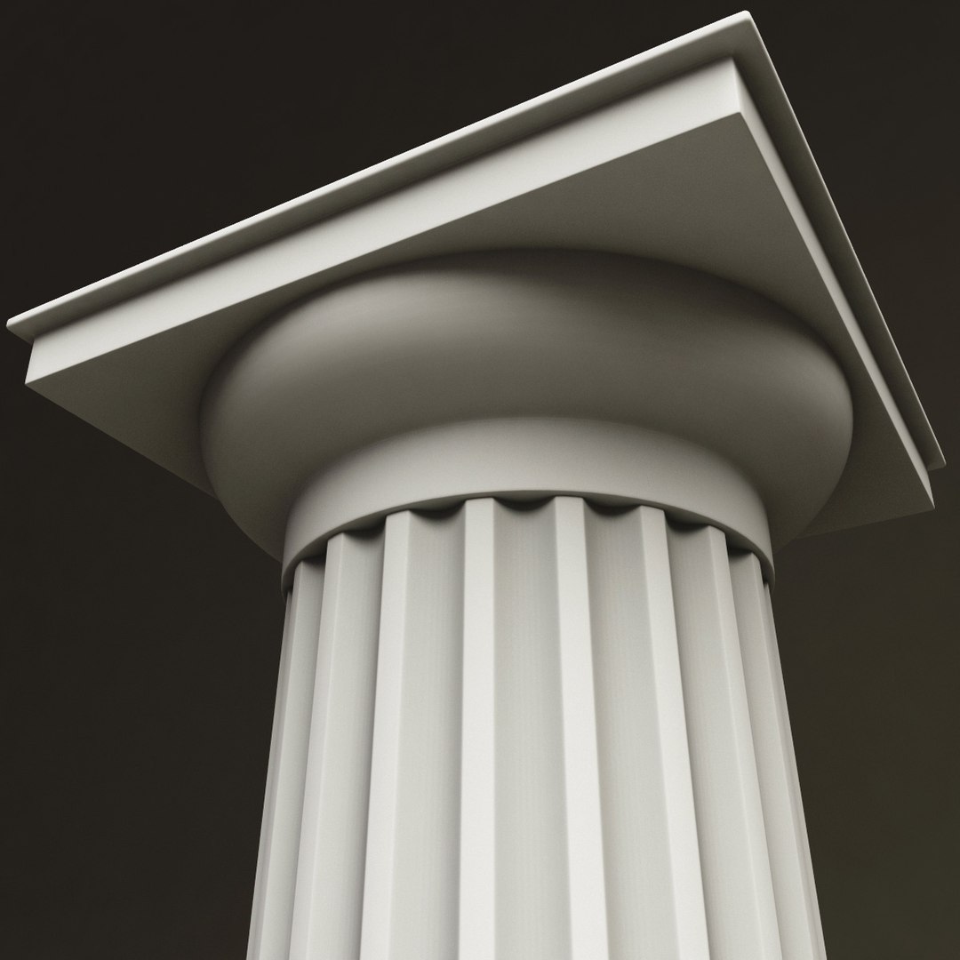 columns set composite 3d model