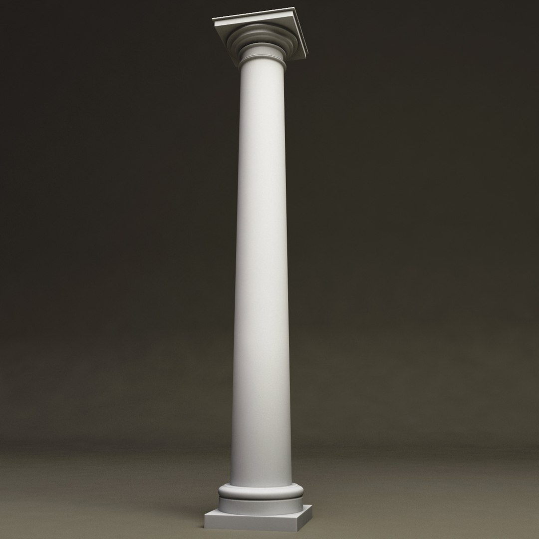 columns set composite 3d model