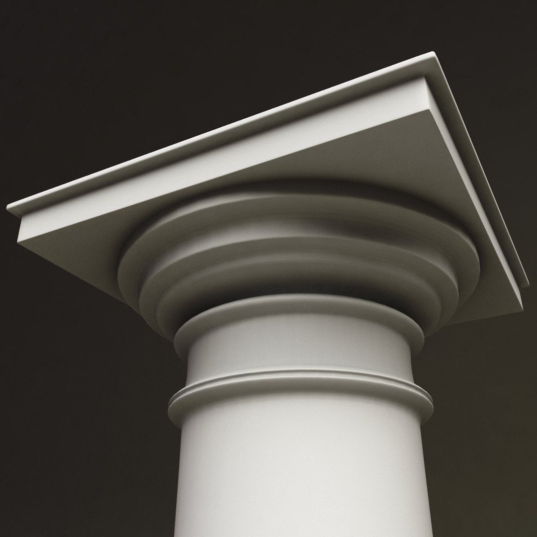 columns set composite 3d model