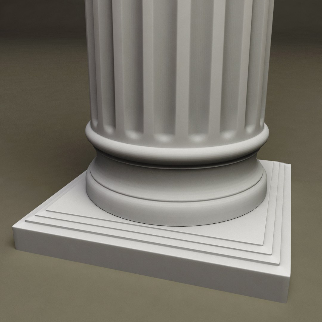 columns set composite 3d model