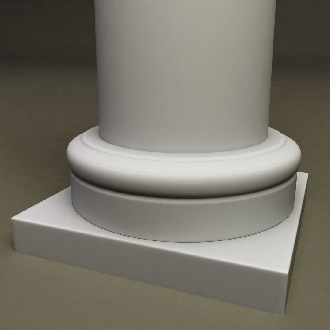 columns set composite 3d model