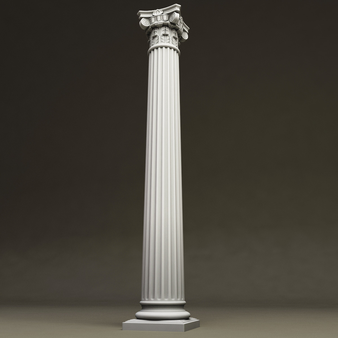 columns set composite 3d model
