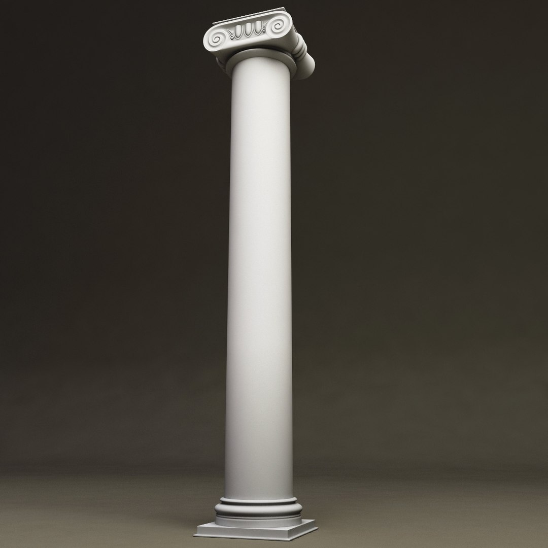 columns set composite 3d model