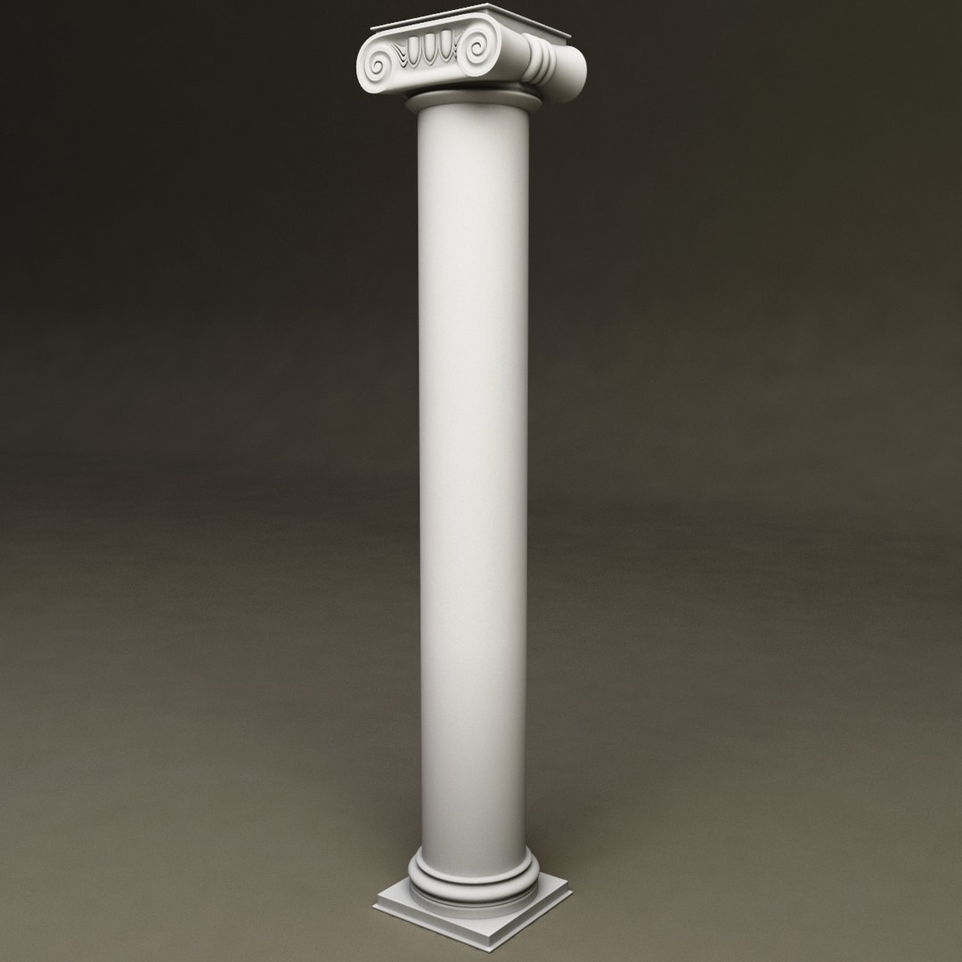 columns set composite 3d model