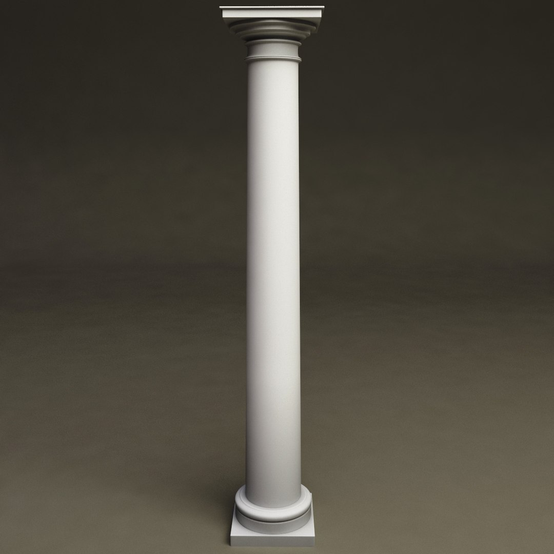 columns set composite 3d model