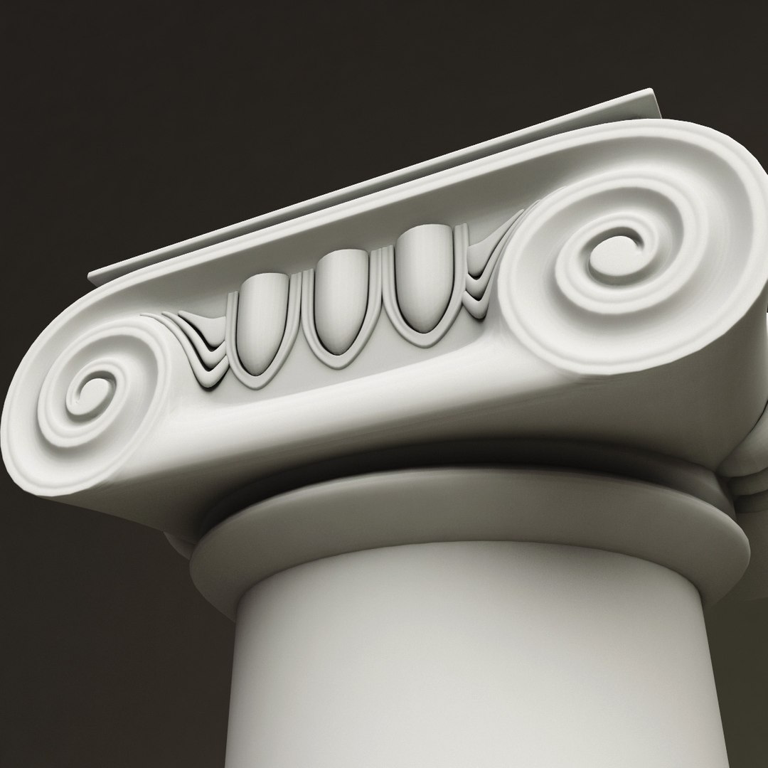 columns set composite 3d model