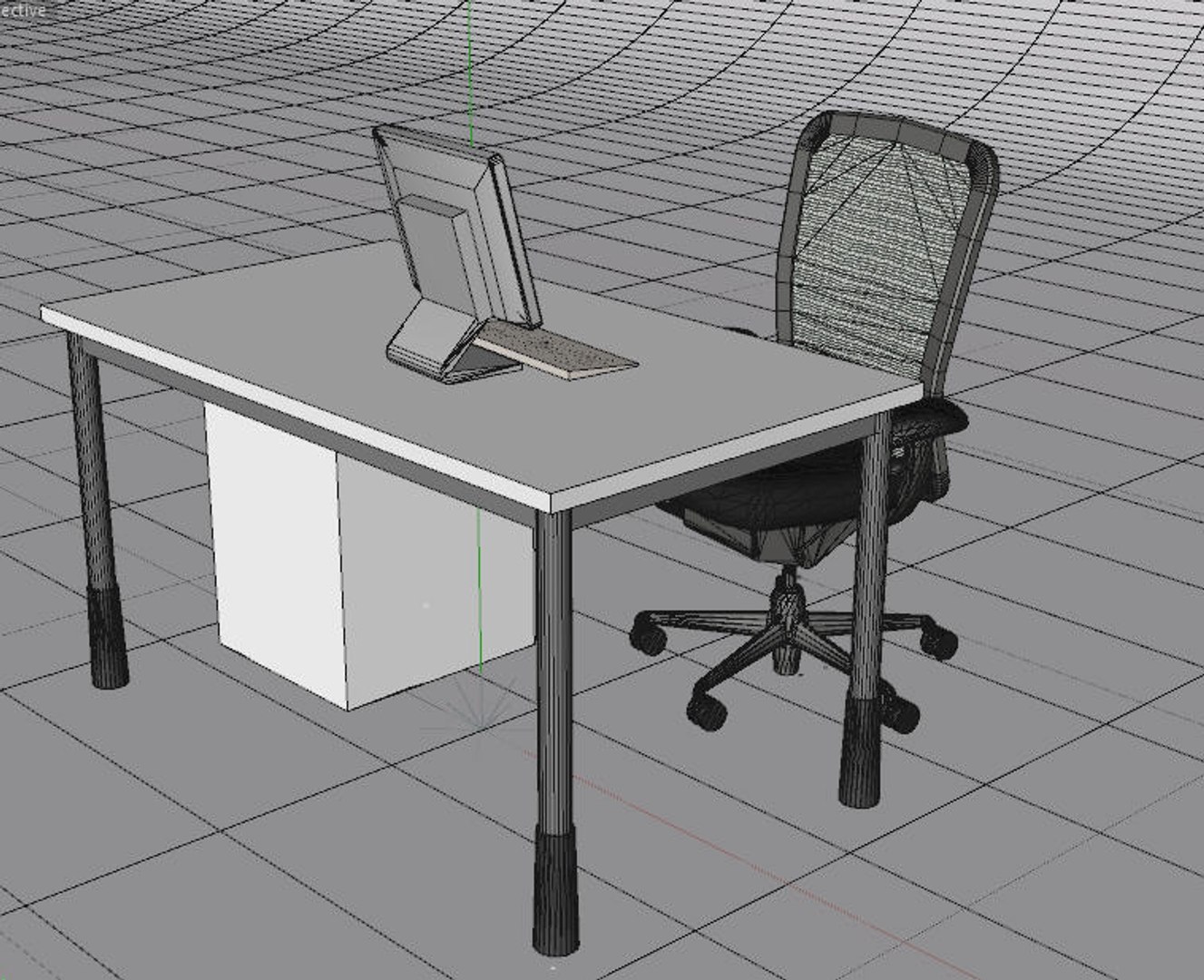 Office Workstation 3d C4d