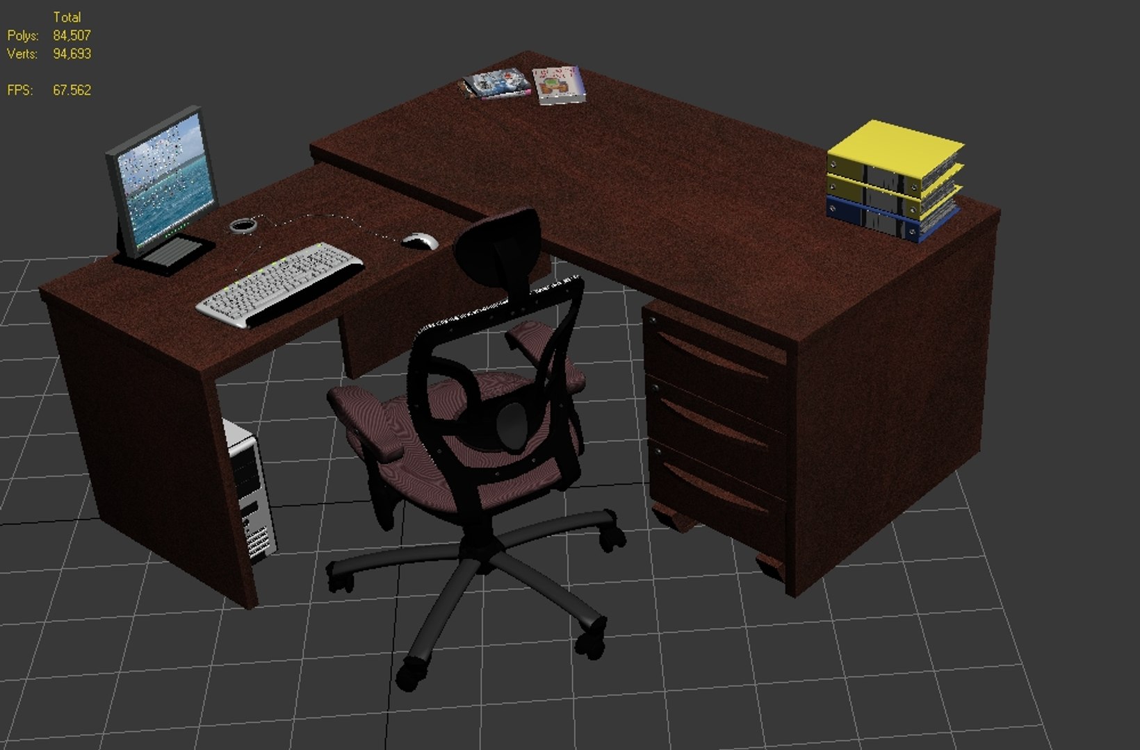 3d Office Desk Chair Props