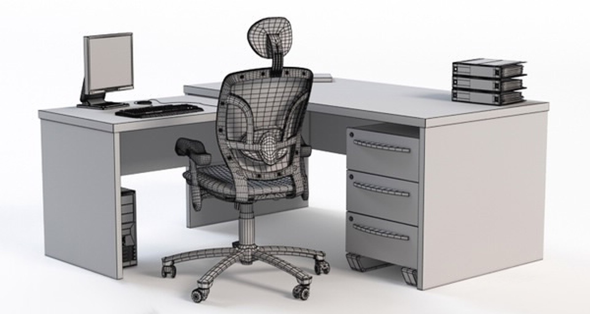 3d Office Desk Chair Props