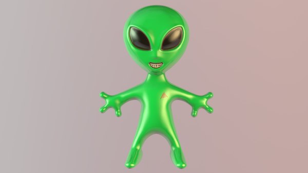 3D Gray Alien model - TurboSquid 1991829