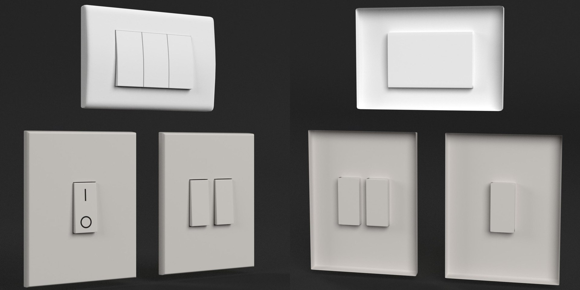 3D Light Switches - TurboSquid 1350322