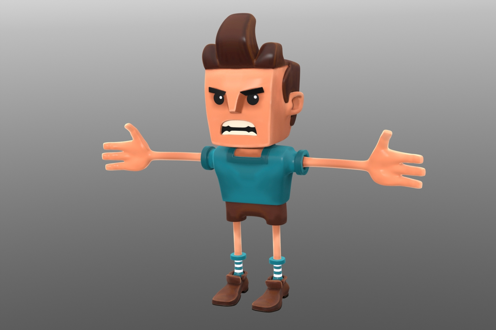 3d Boy Square