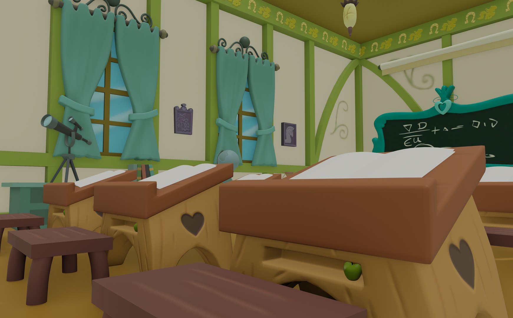 3D Ponyville Schoolhouse model - TurboSquid 1879587