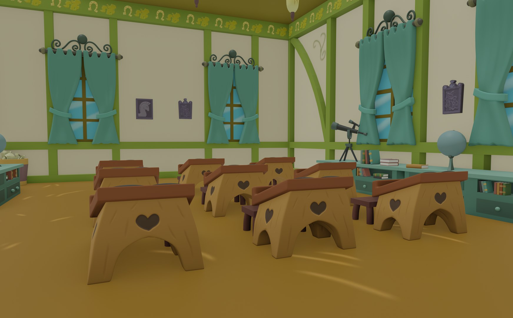 3D Ponyville Schoolhouse model - TurboSquid 1879587