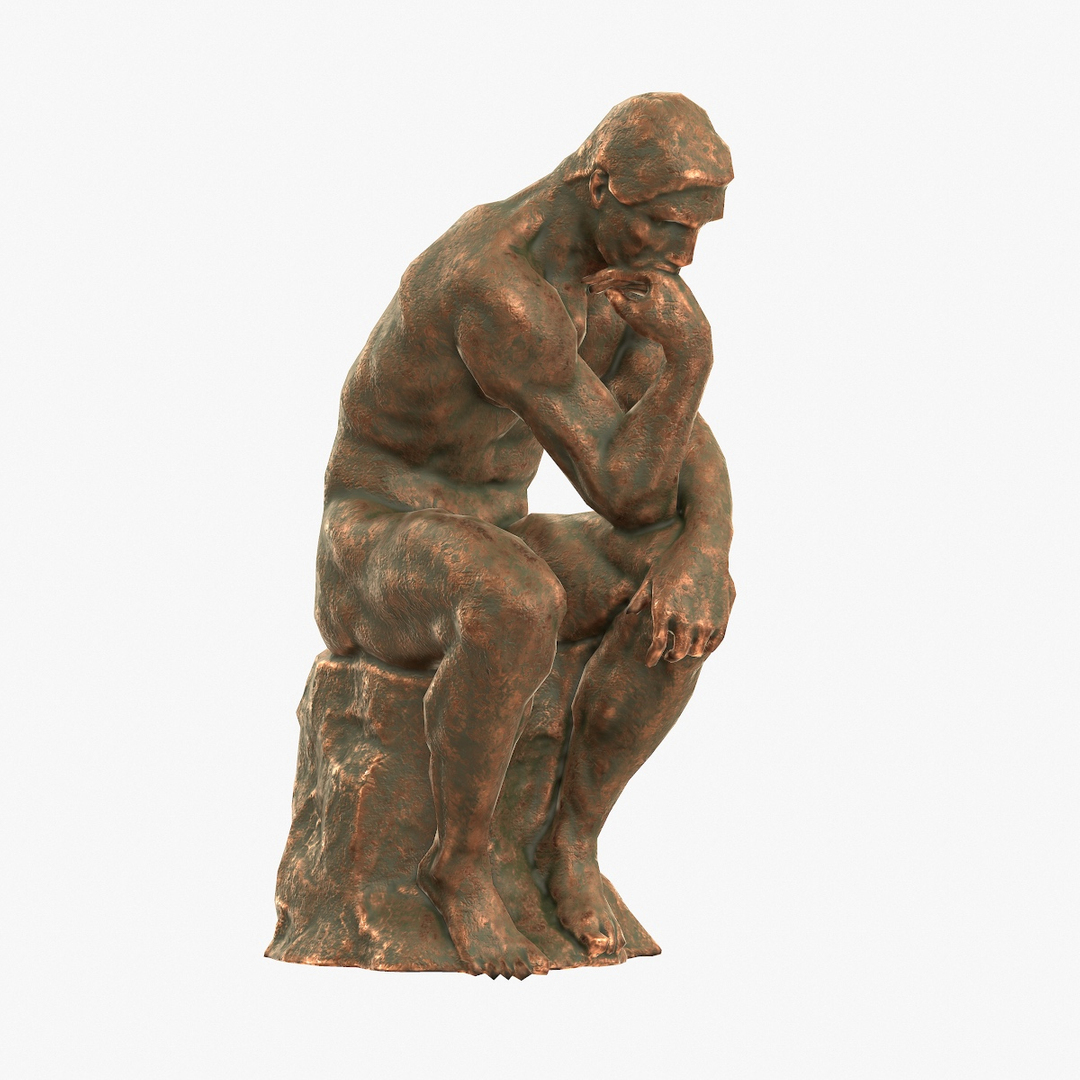 3d Fbx Old Sculpture Rodin Thinker