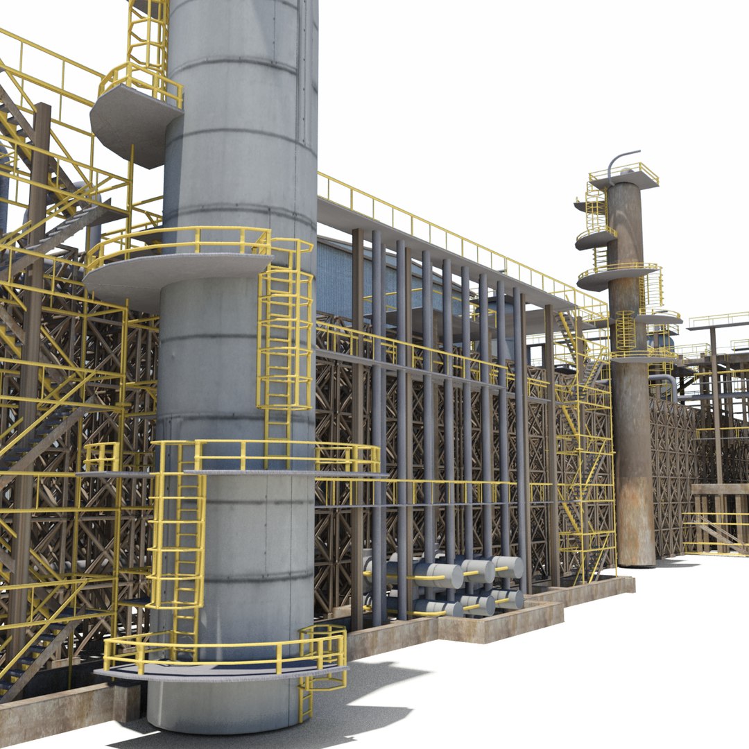 3D industrial natural gas plant - TurboSquid 1150802