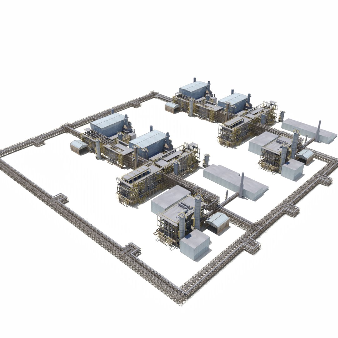 3D Industrial Natural Gas Plant - TurboSquid 1150802