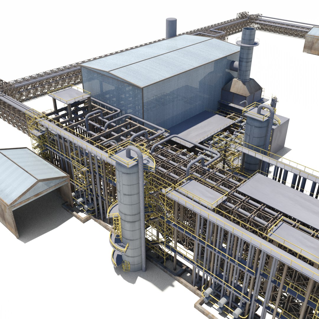 3D Industrial Natural Gas Plant - TurboSquid 1150802