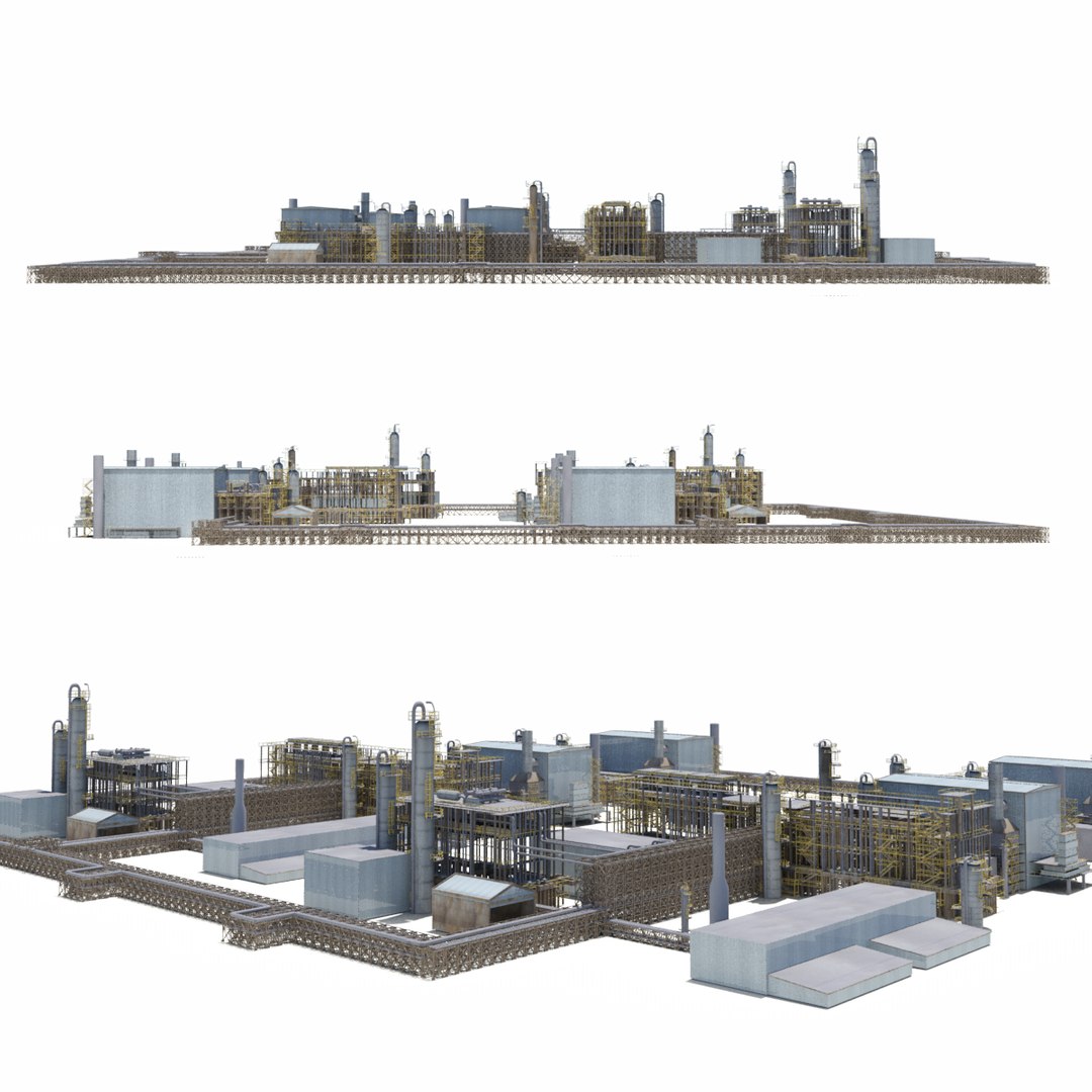 3D Industrial Natural Gas Plant - TurboSquid 1150802