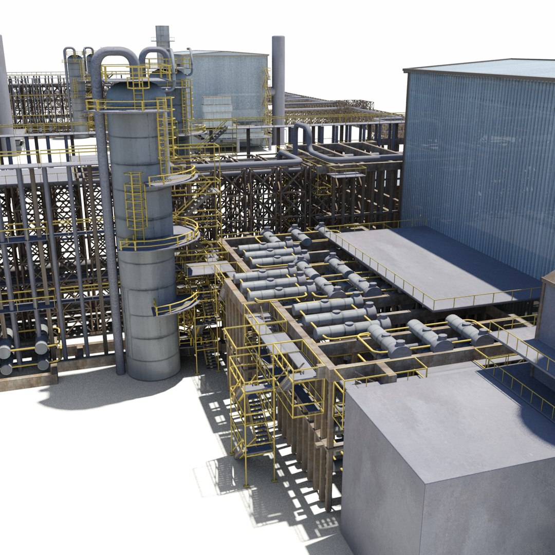 3D Industrial Natural Gas Plant - TurboSquid 1150802