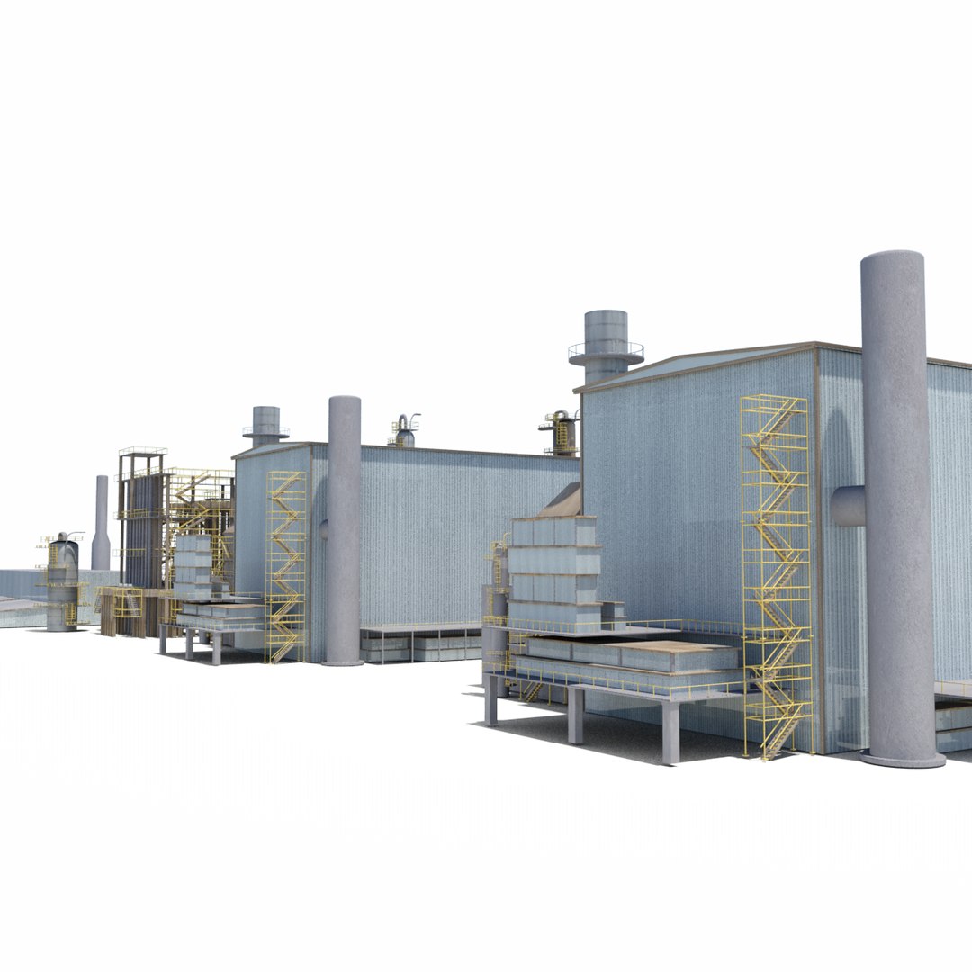 3D industrial natural gas plant - TurboSquid 1150802