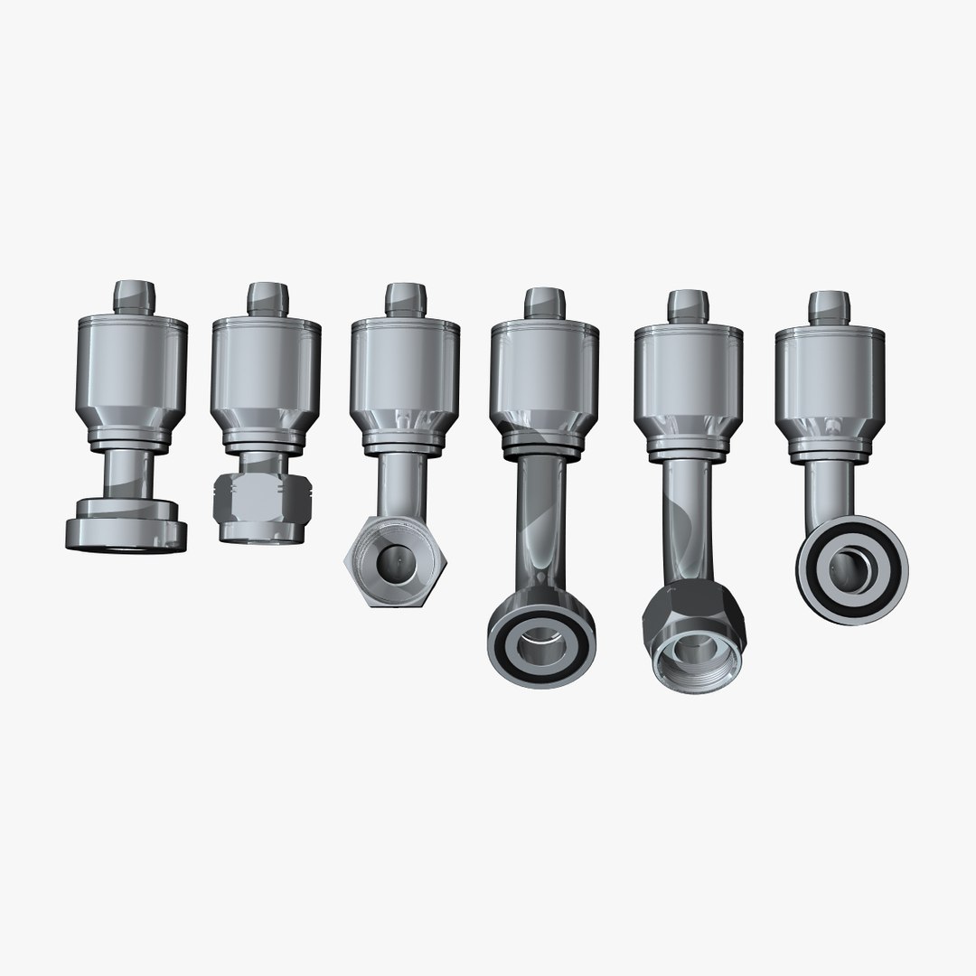 Hydraulic Fittings 3d Model