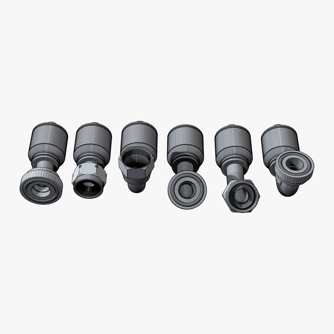Hydraulic Fittings 3d Model
