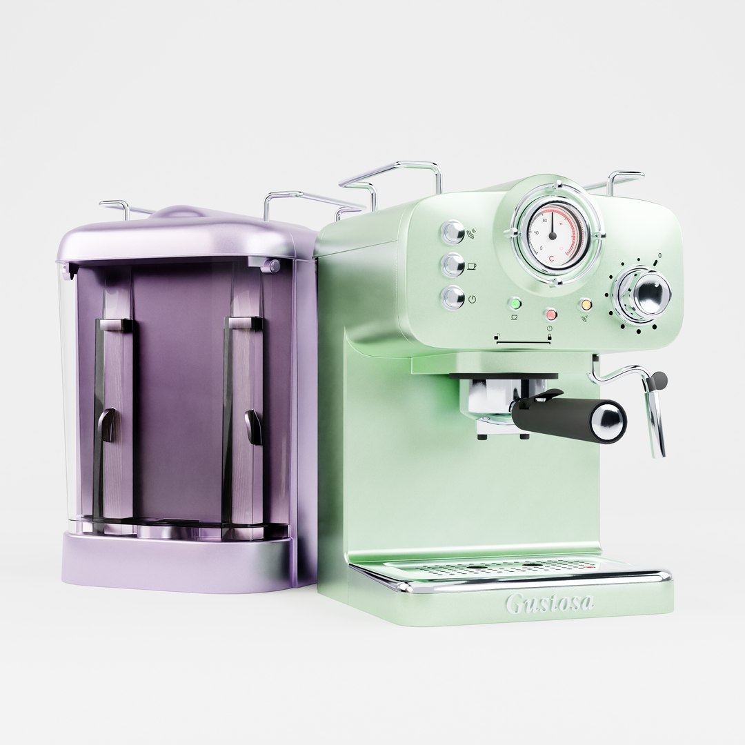 Retro Coffee Machine - Gustosa 3D - TurboSquid 2027496