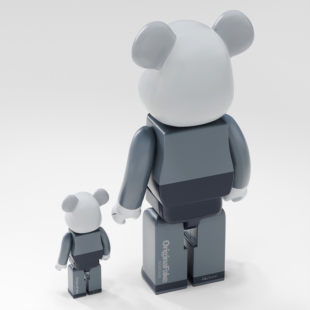 3D Model Bearbrick KAWS Companion Gray - TurboSquid 1886965