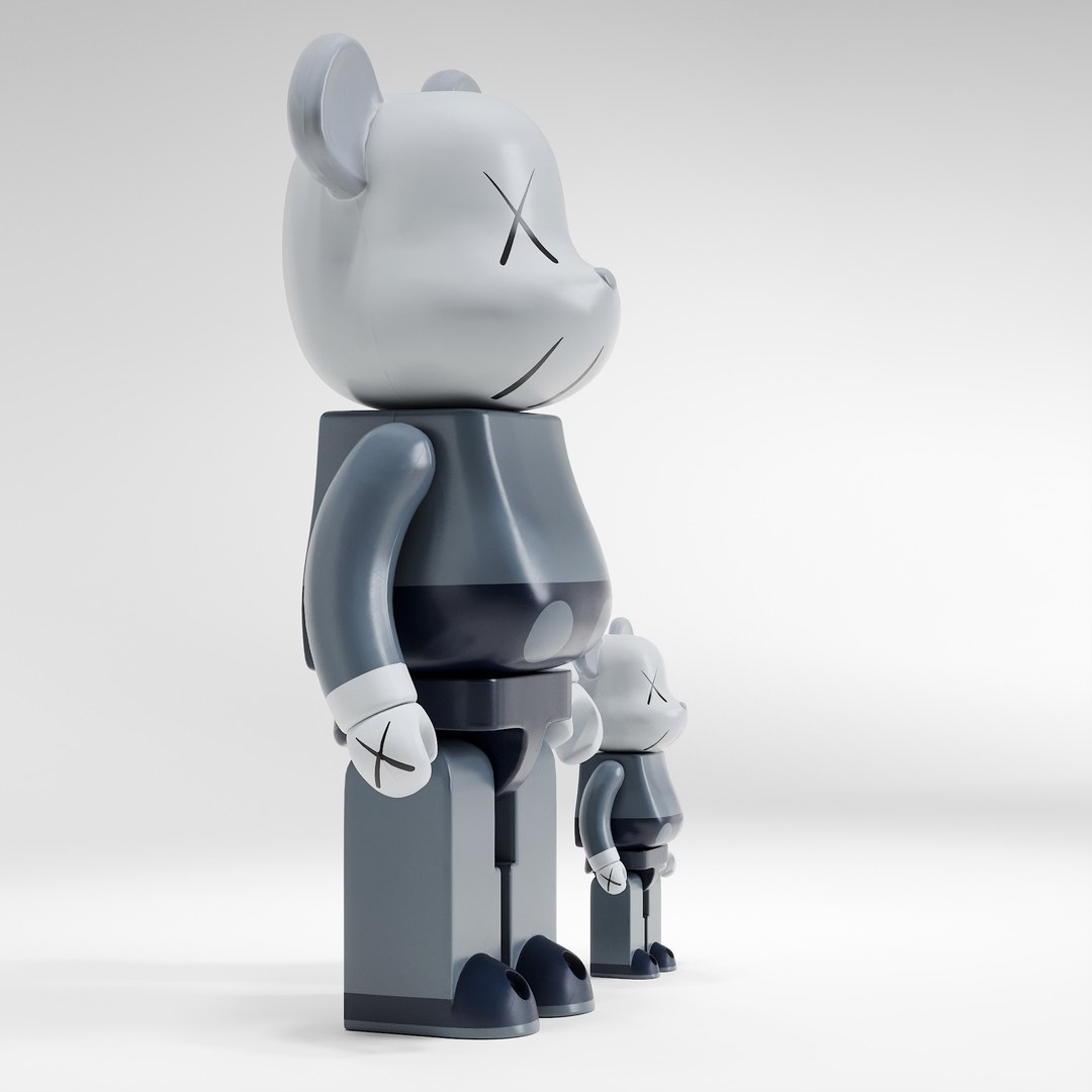 3D Model Bearbrick KAWS Companion Gray - TurboSquid 1886965