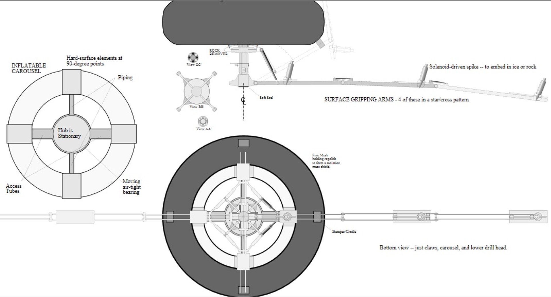 3d model asteroid mining platform