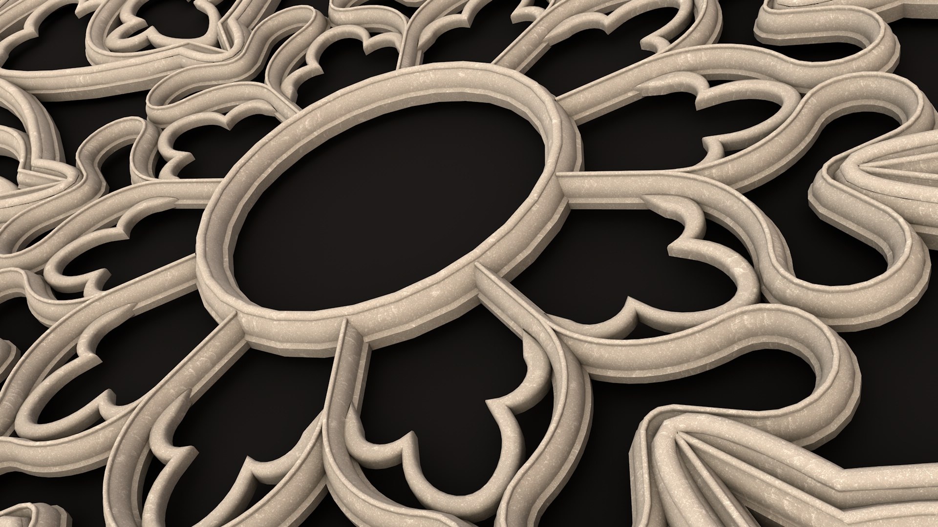 Elegant Gothic Rose Window 3D Model - TurboSquid 1814371