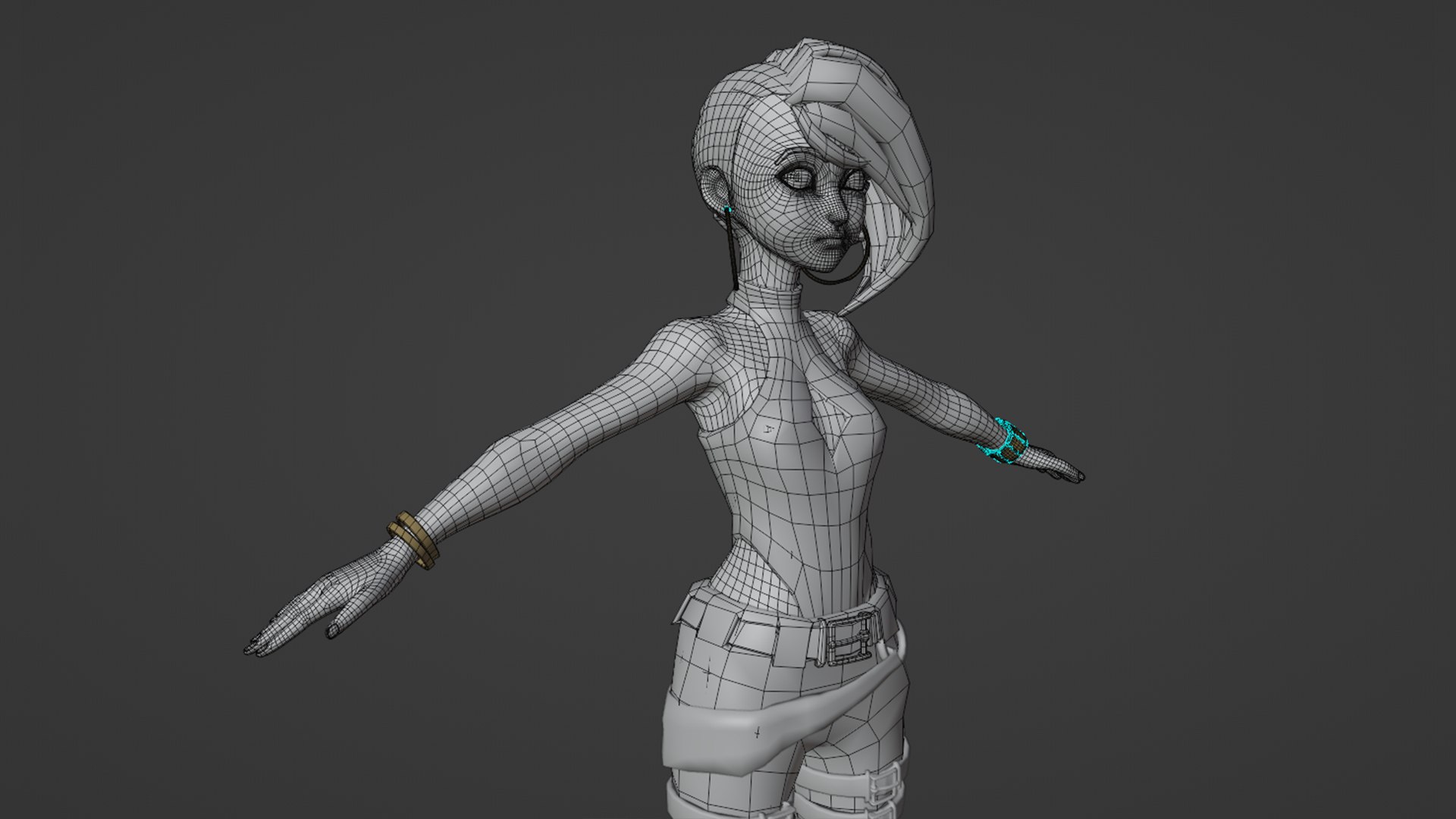 3D Model Cartoon 3D Rigged Cyberpunk Eilla Character 3D Model ...