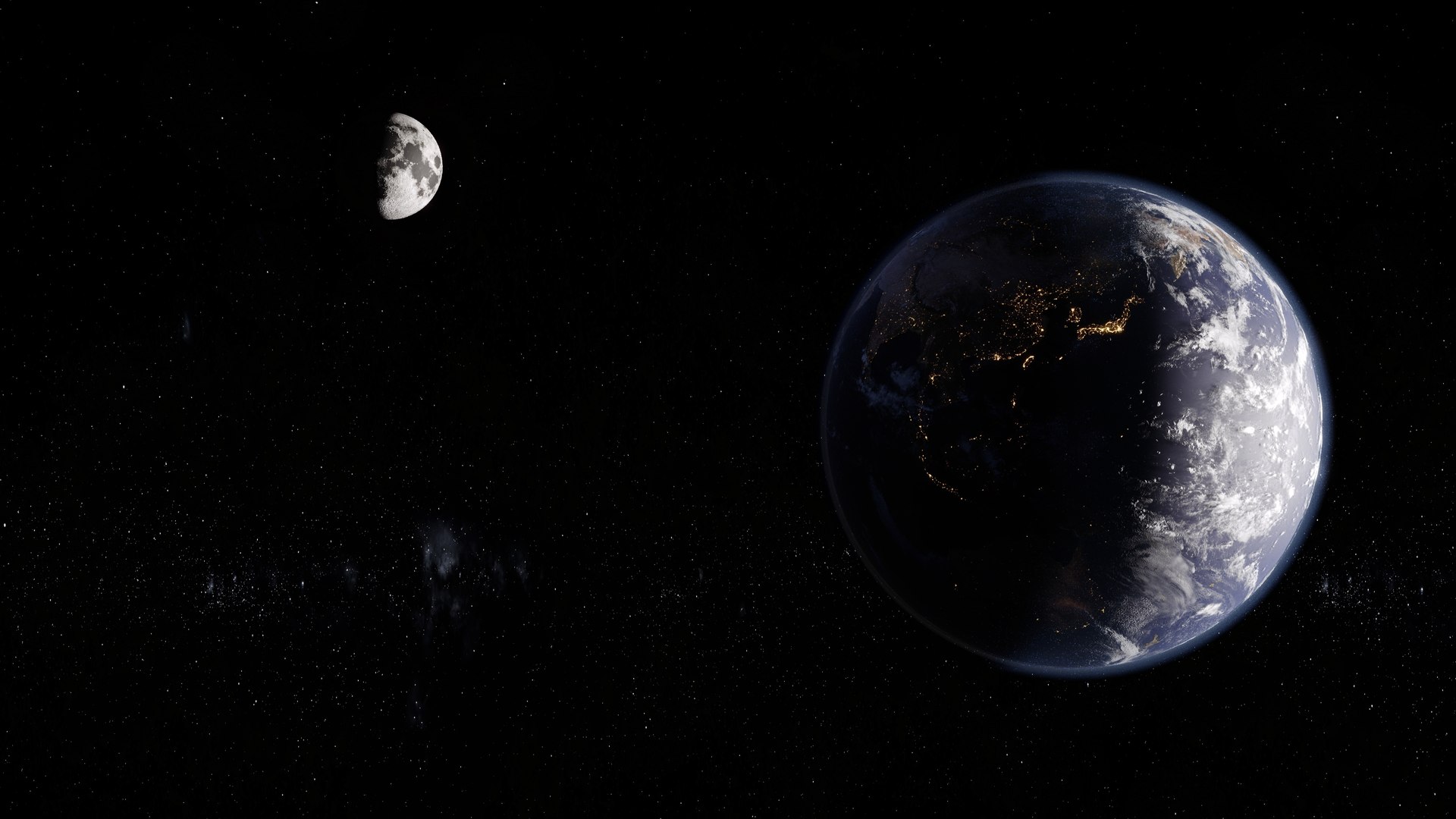 3D Solar System 8K - Earth Moon Sun - Animation - Wallpapers - Corona ...