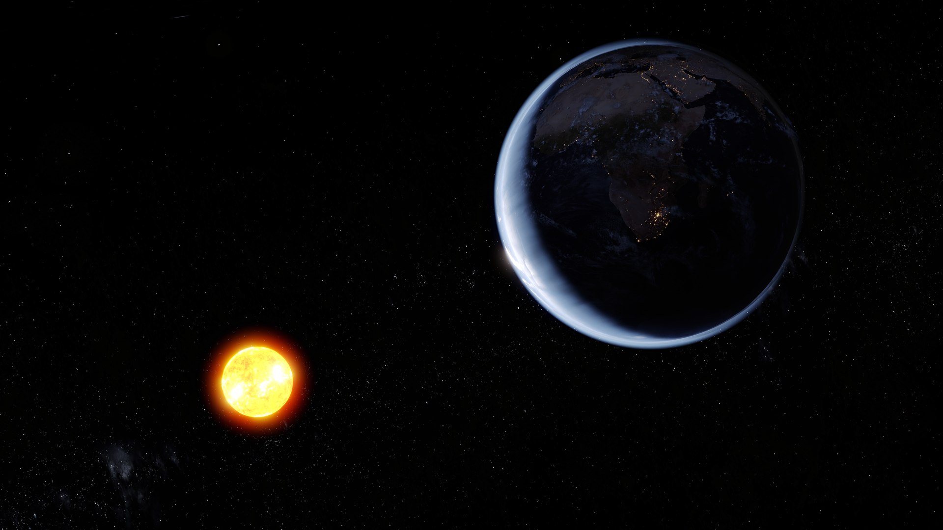 3D Solar System 8K - Earth Moon Sun - Animation - Wallpapers - Corona ...