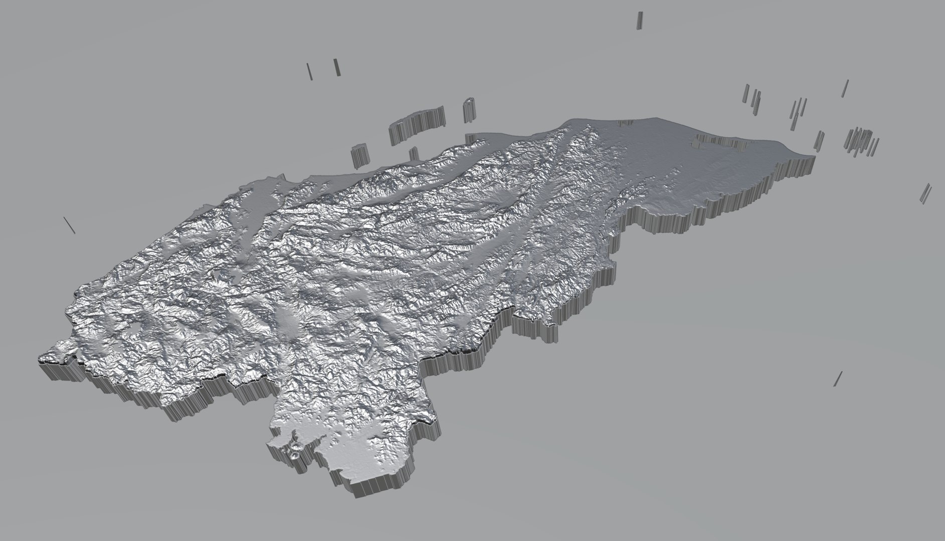 Honduras Terrain Map 3D - TurboSquid 2336156
