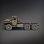 Low-poly Rusty Flatbed Truck Obj