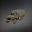 Low-poly Rusty Flatbed Truck Obj